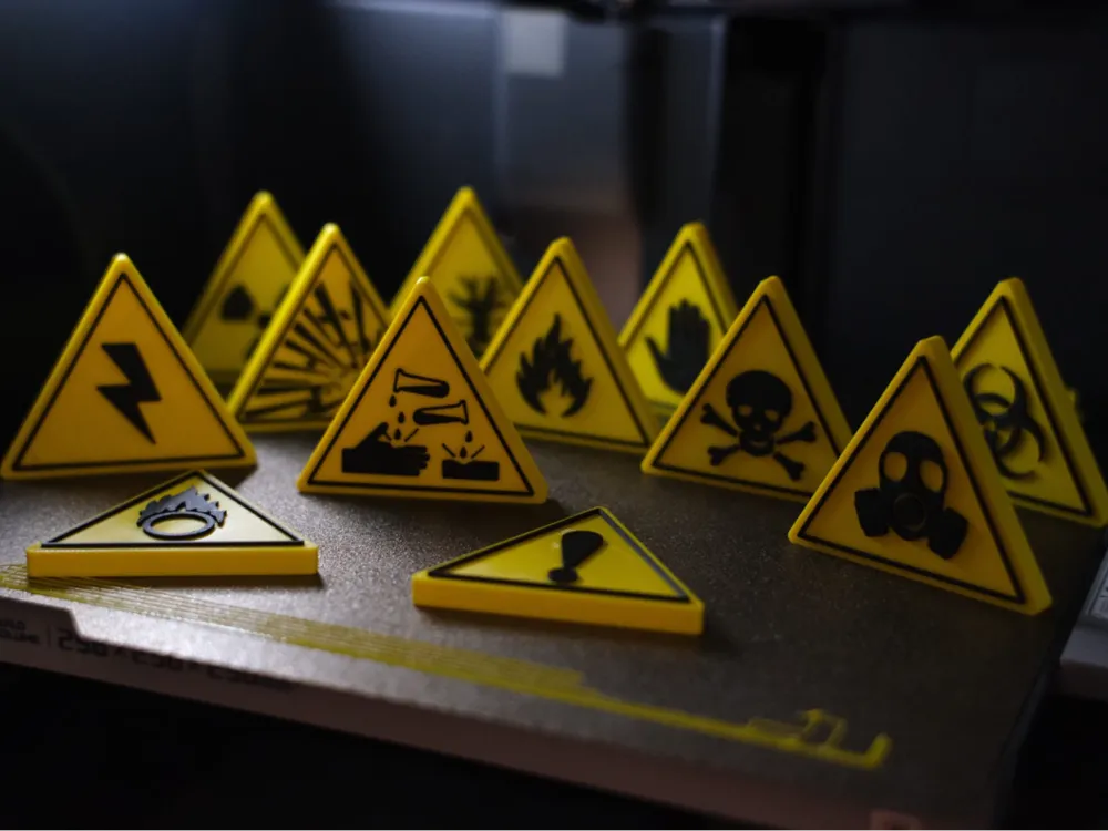 Hazard Lab Magnets - Free 3D Print Model - MakerWorld