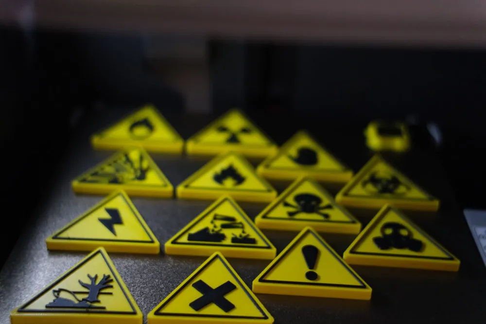 Hazard Lab Magnets - Free 3D Print Model - MakerWorld