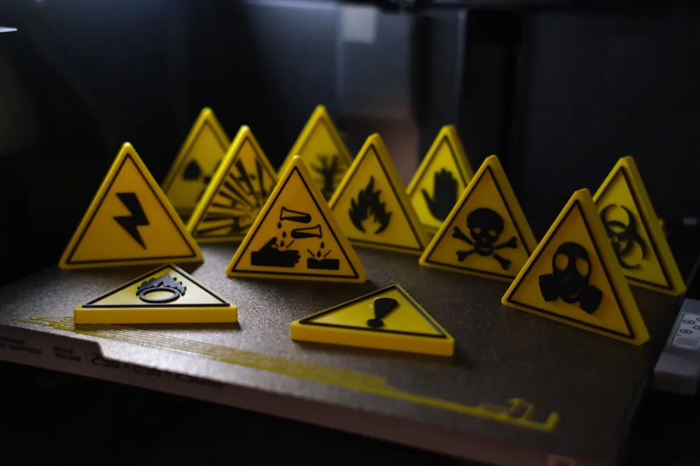 Hazard Lab Magnets - Free 3D Print Model - MakerWorld