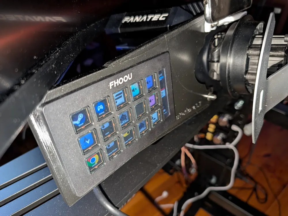 Stream Dock 293S holder for Fanatec DD Wheelbase by mKotek - MakerWorld