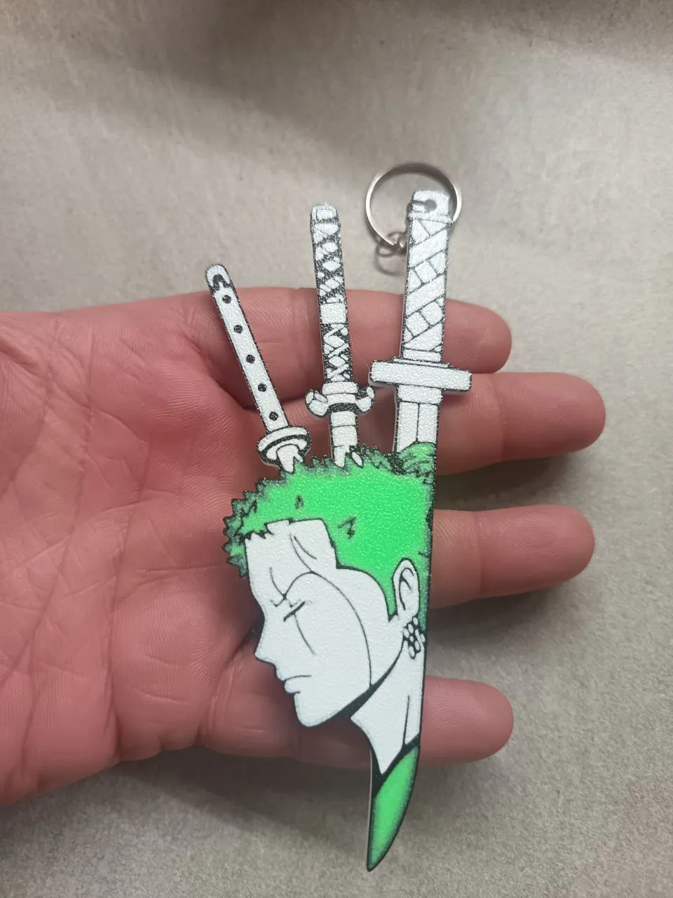 ONE PIECE "Zoro" keychain - Free 3D Print Model - MakerWorld