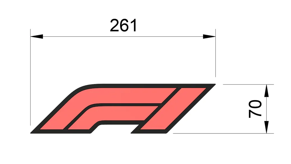 F1 | Formula 1 | Logo | LightBox - Free 3D Print Model - MakerWorld
