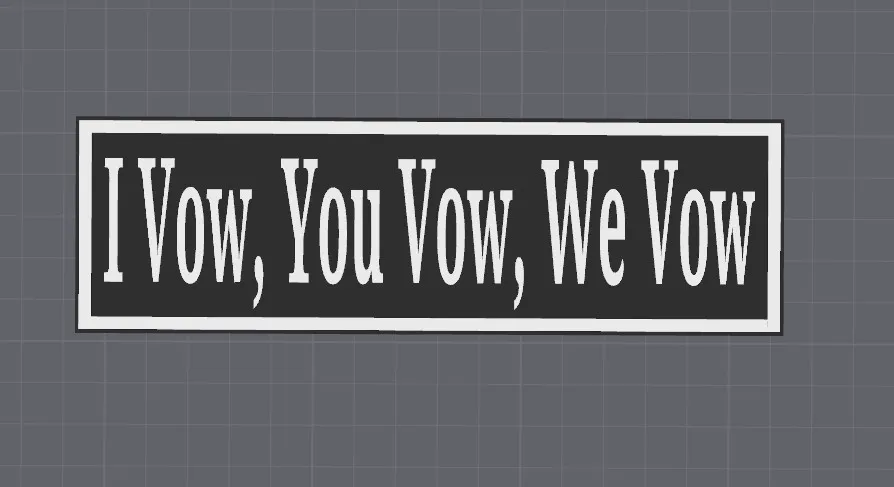Bookshelf Sign - I Vow, You Vow, We Vow by Nerdy - MakerWorld