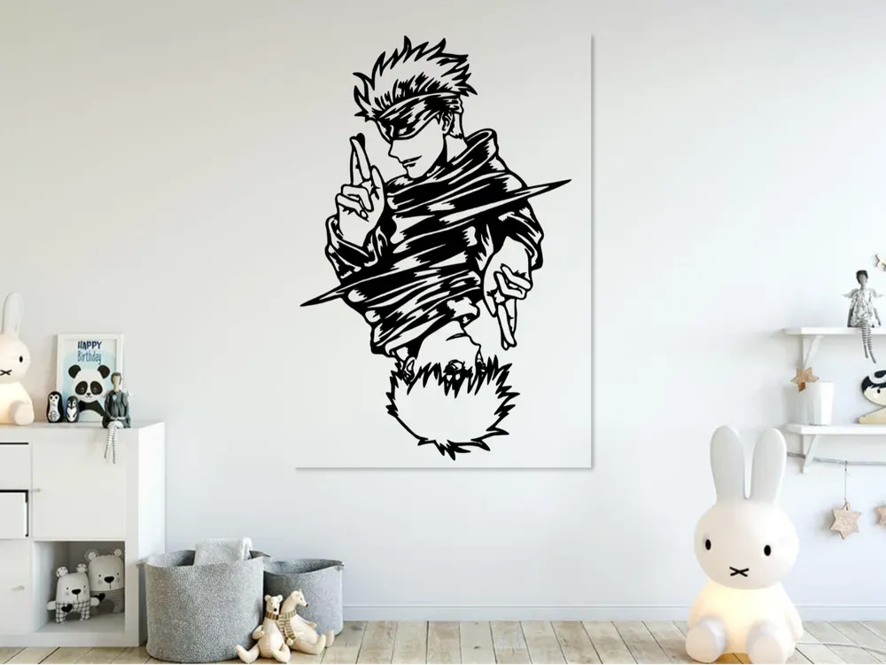 Satoru Gojo Jujutsu Kaisen 2d wall art home decor by TheWallArtGuy ...