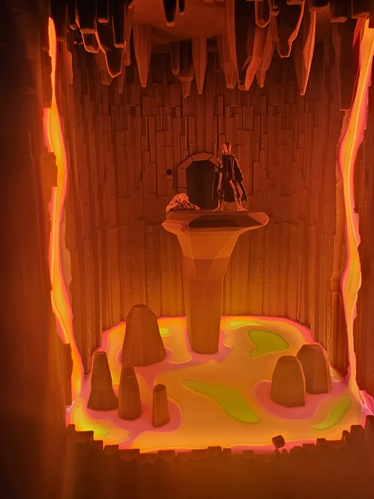 Lord of the Rings Mount Doom Book Nook - Free 3D Print Model - MakerWorld