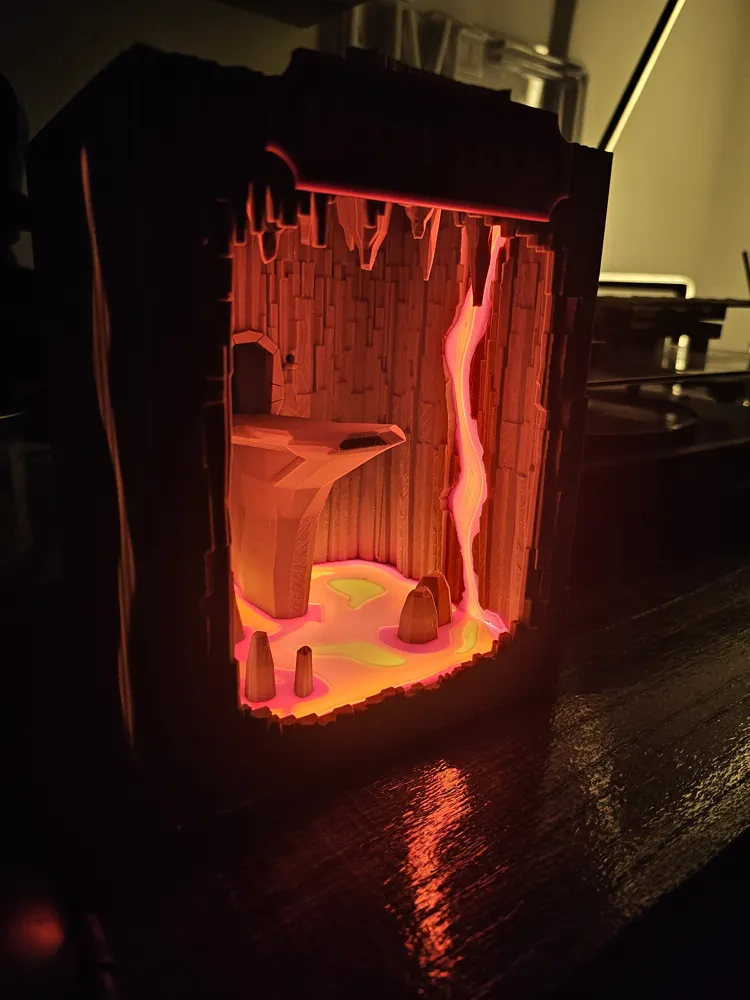 Lord of the Rings Mount Doom Book Nook - Free 3D Print Model - MakerWorld