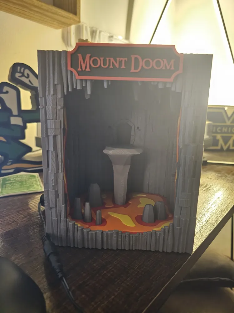 Lord of the Rings Mount Doom Book Nook by Ryschweitzer MakerWorld ...