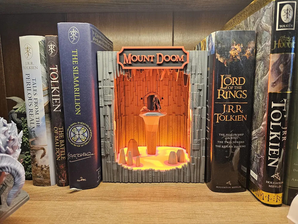 Lord of the Rings Mount Doom Book Nook - Free 3D Print Model - MakerWorld