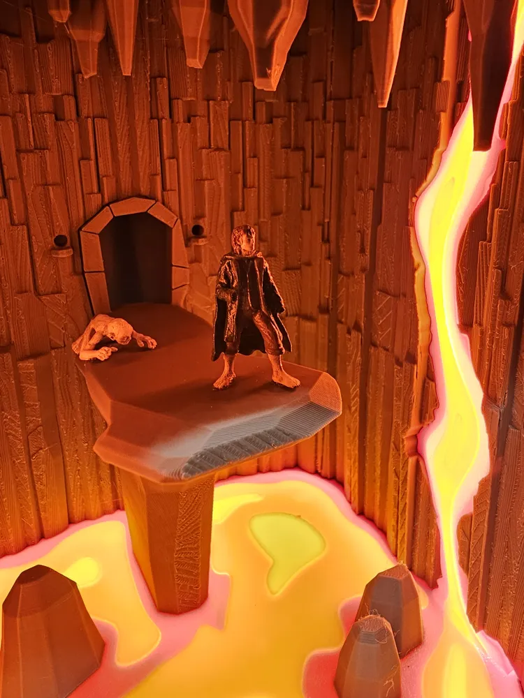 Lord of the Rings Mount Doom Book Nook - Free 3D Print Model - MakerWorld