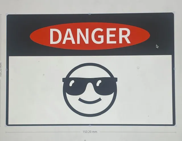 Warning cool guy sign by Jax's 3D Print Innovations - MakerWorld