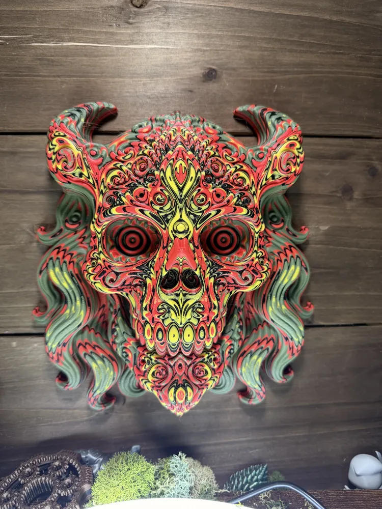 "The Shivering Eye" – Psychedelic Yeti Sugar Skull - Free 3D Print ...