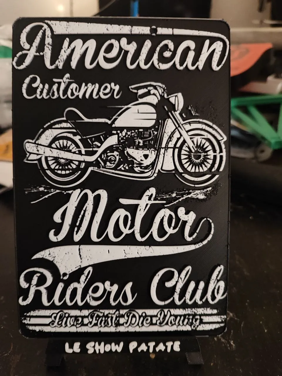 Plaque vintage Moto hueforge by leshowpatate - MakerWorld