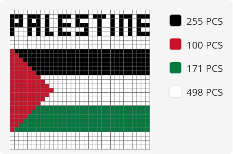 Arte pixelado Palestina por 100dra - MakerWorld