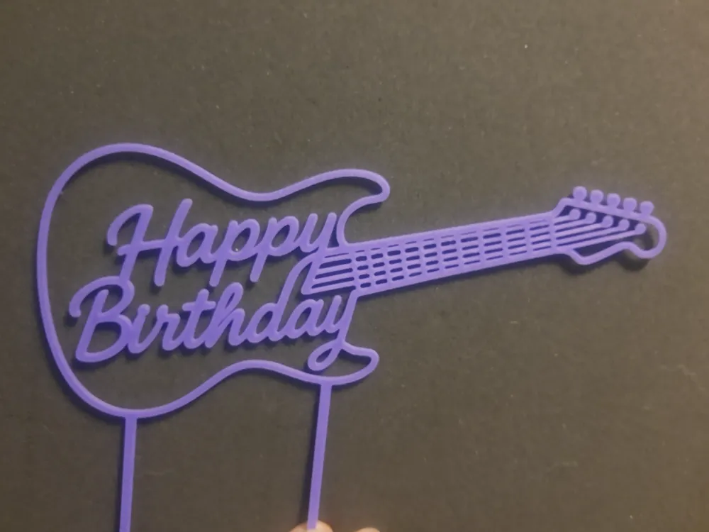 Cake topper guitar by SliQ MakerWorld: Download Free 3D Models