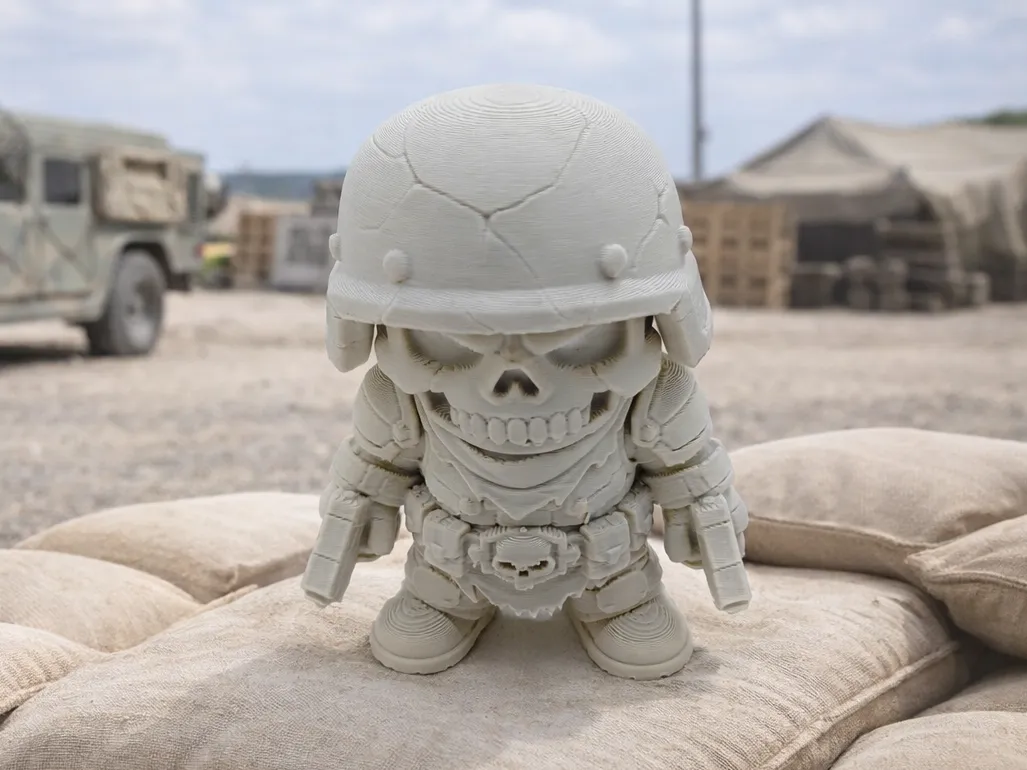 Skelett Kommando Figur im Chibi Style – Kostenloses 3D-Druckmodell ...