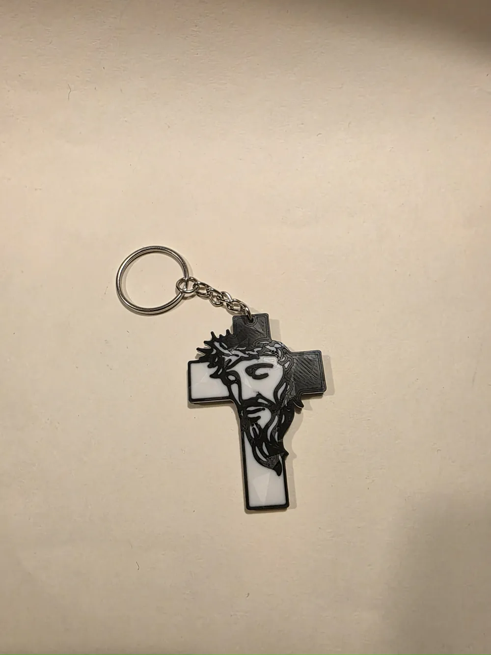 Jesus keychain with wood and flag profiles - Free 3D Print Model ...