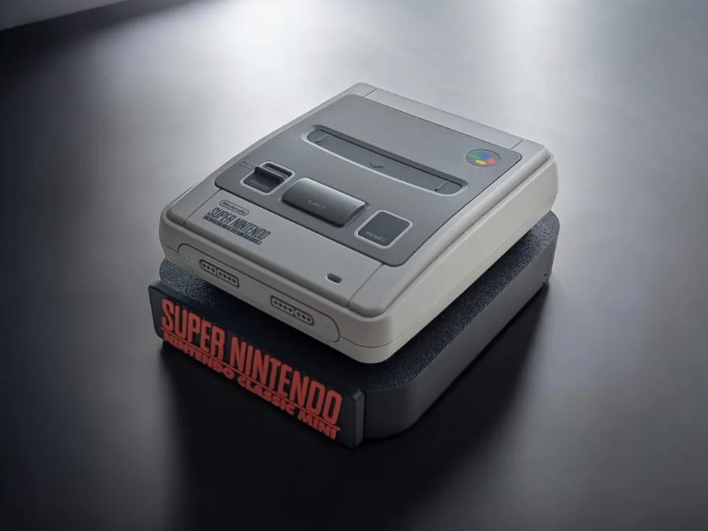 super nintendo mini snes mini base stand showcase - Free 3D Print Model ...