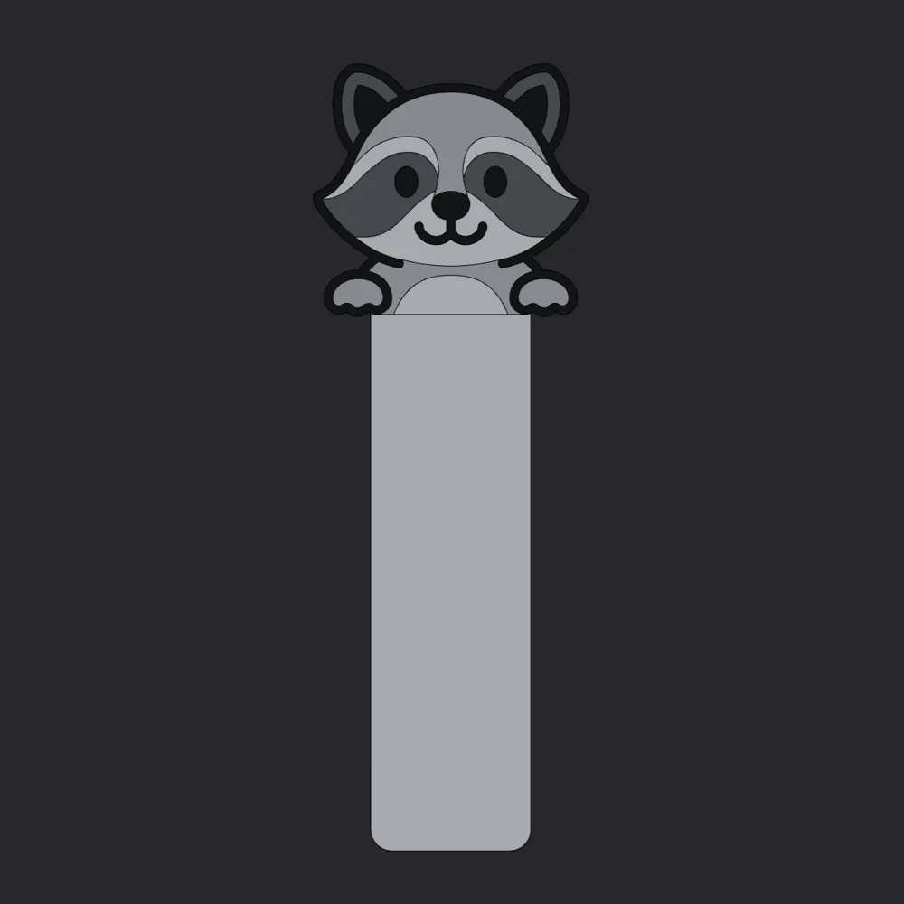 Raccoon Bookmark – clever and curious - Free 3D Print Model - MakerWorld