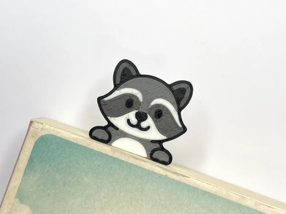 Raccoon Bookmark – clever and curious - Free 3D Print Model - MakerWorld