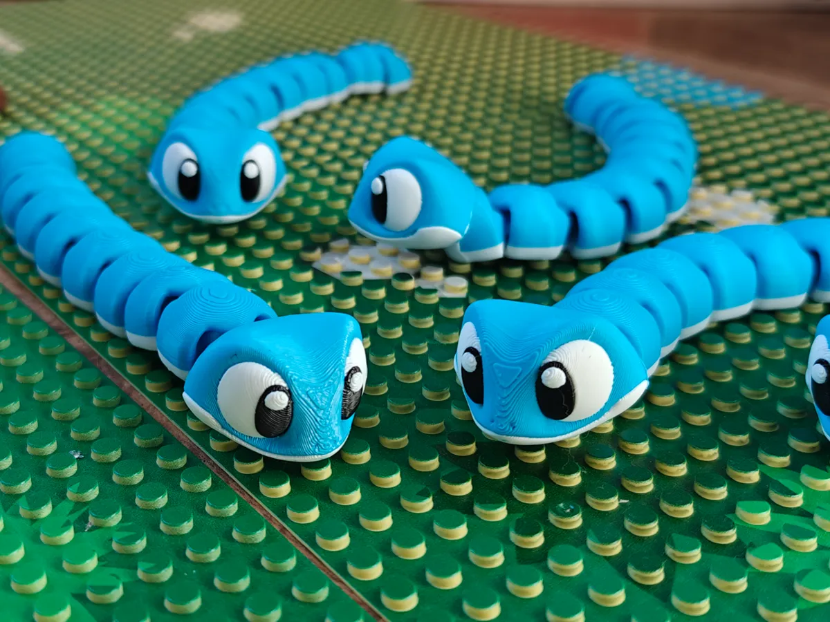 Flexi cute snake - Free 3D Print Model - MakerWorld