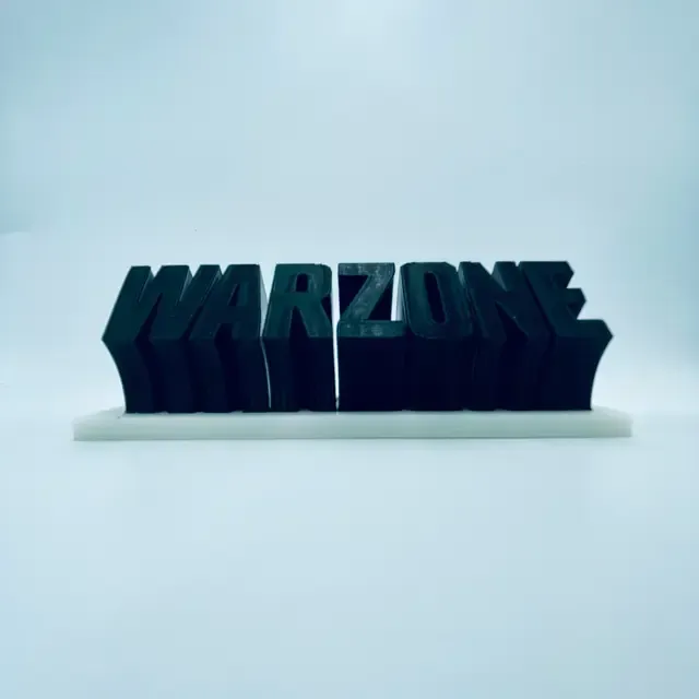 Warzone Name Stand Desk Display by RU3D_Ruduan - MakerWorld
