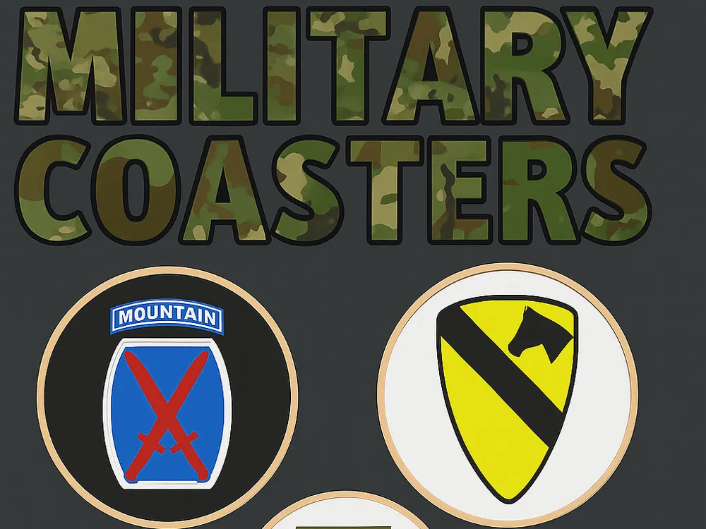 Military US Army Patch Coasters - Free 3D Print Model - MakerWorld