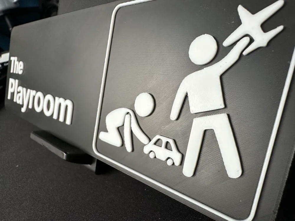 The Playroom Sign (Inspired by The Office Sign) - Free 3D Print Model ...