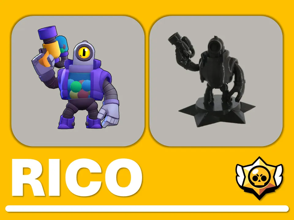 Rico brawl stars figurine - Free 3D Print Model - MakerWorld