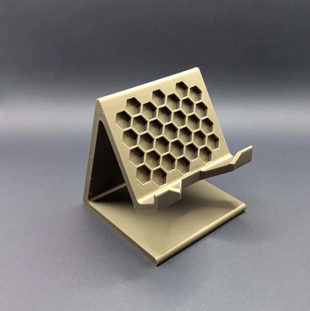 Phone Stand - Honeycomb Pattern - Free 3D Print Model - MakerWorld
