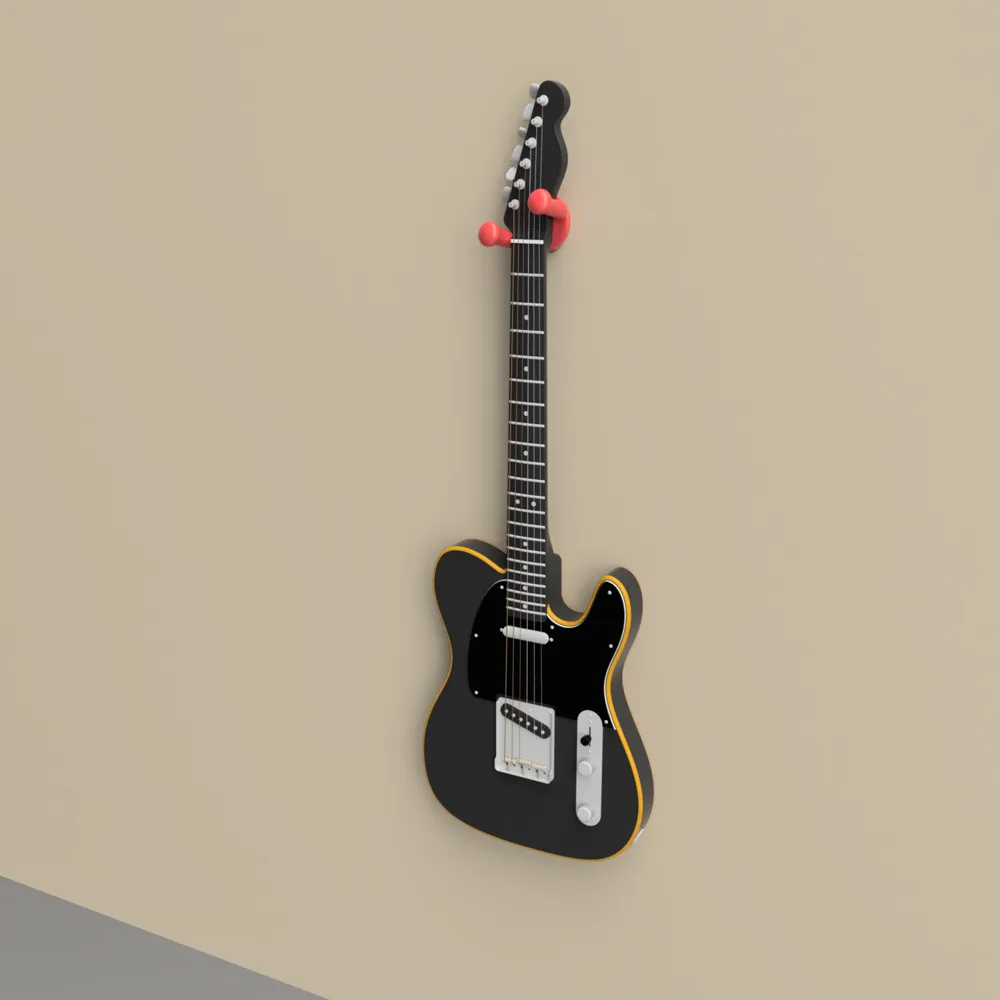 Self Levelling Guitar Wall Hanger by Zurlingo-3D MakerWorld: Download ...