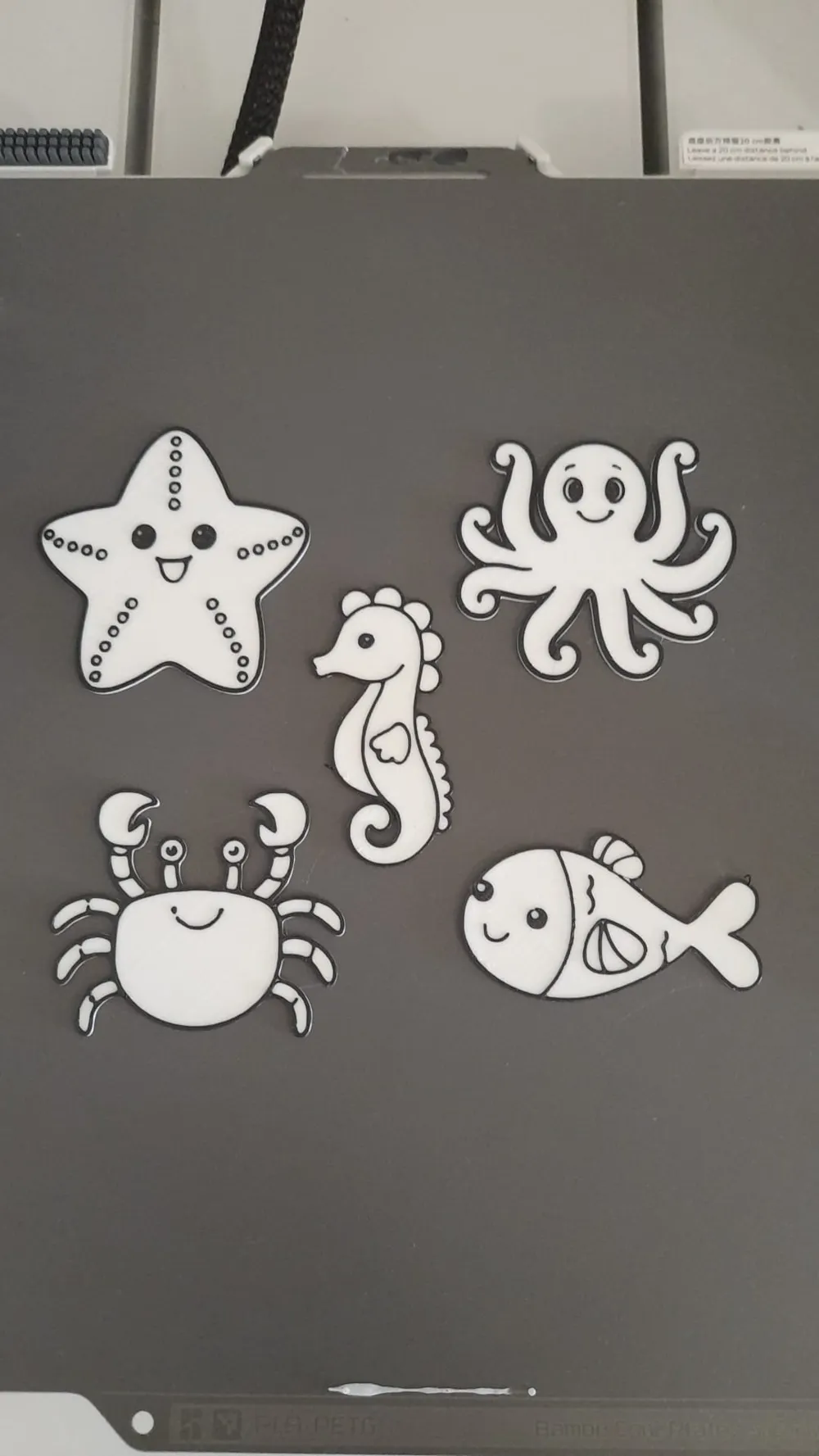 Cute Marine Animals Painting Kit. Easy to Print - Free 3D Print Model ...