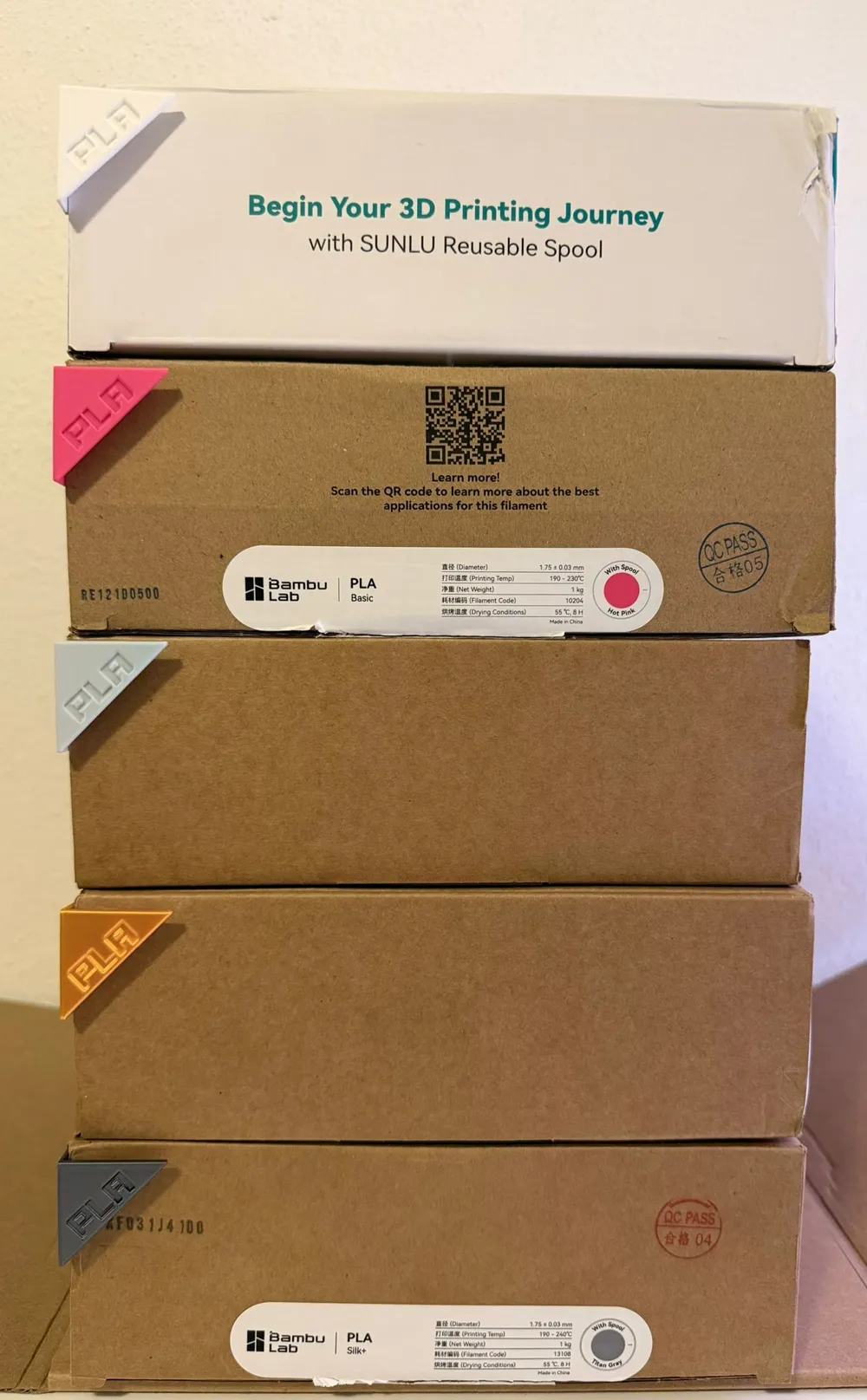 PLA Filament Box Corner Tags - Free 3D Print Model - MakerWorld