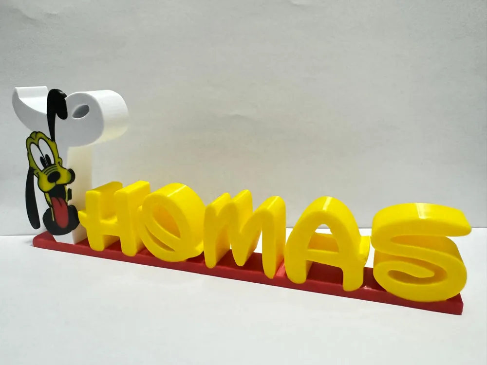 Name + Initial with Pluto Thomas by Giacomo92MakerWorld: Download Free ...