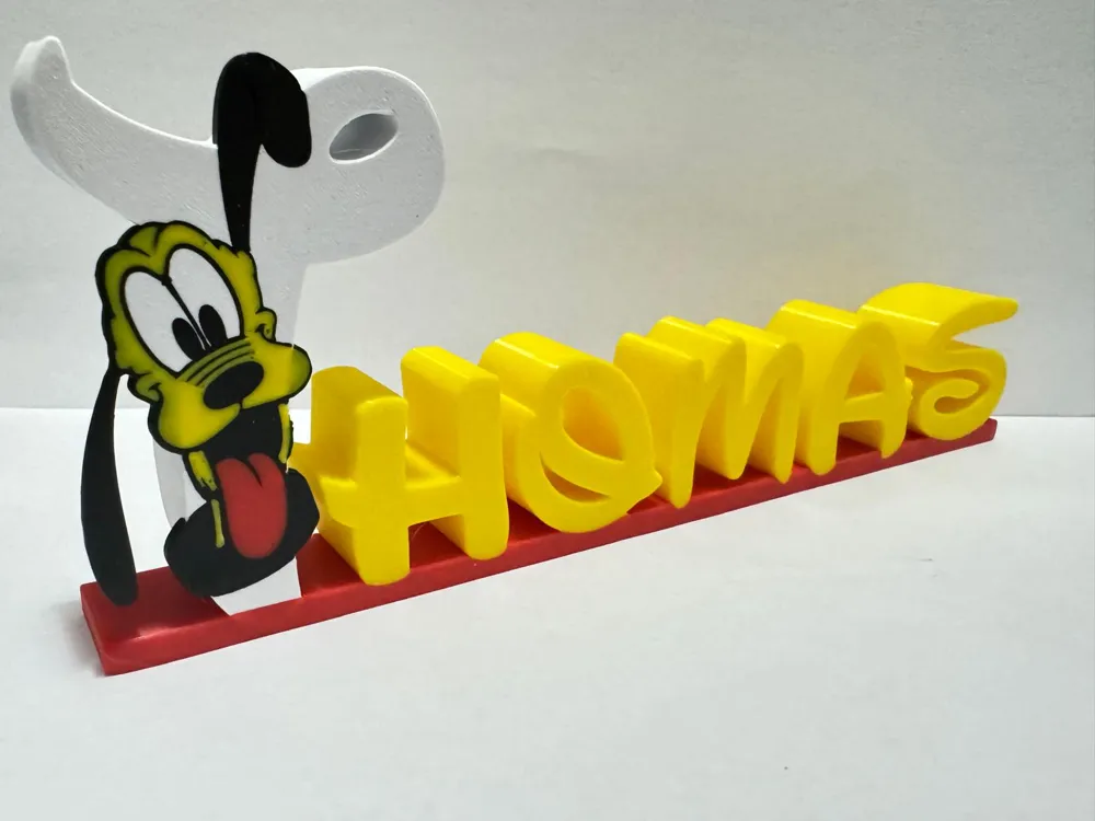 Name + Initial with Pluto Thomas by Giacomo92MakerWorld: Download Free ...