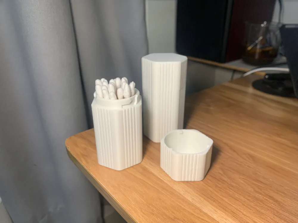 Quick-Open Travel Cotton Swab Case by Ms - MakerWorld