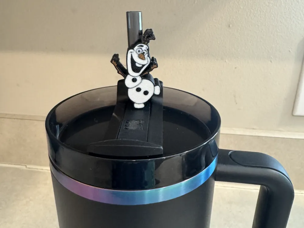 Olaf Frozen Stanley Cup Straw Topper by Carman3D - MakerWorld