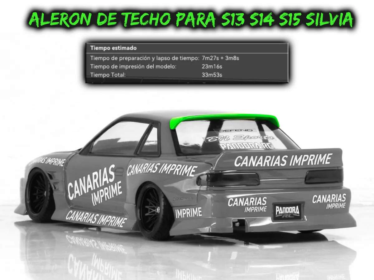 Custom RC Drift Roof Wing - Silvia S13 S14 S15 - Free 3D Print Model ...