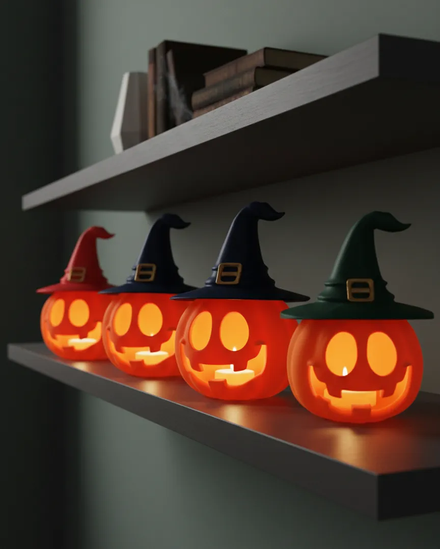 WitchHat Pumpkins - NO AMS by Dom MakerWorld: Download Free 3D Models