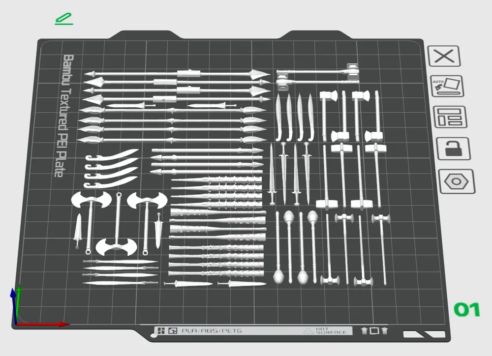Medieval Weapons Updated Miniatures RPG 76 total - Free 3D Print Model ...