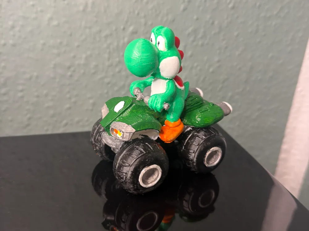 Yoshi on a Quad - Free 3D Print Model - MakerWorld