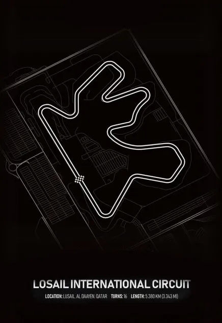 Losail International Circuit - F1 Track - HueForge by keko - MakerWorld