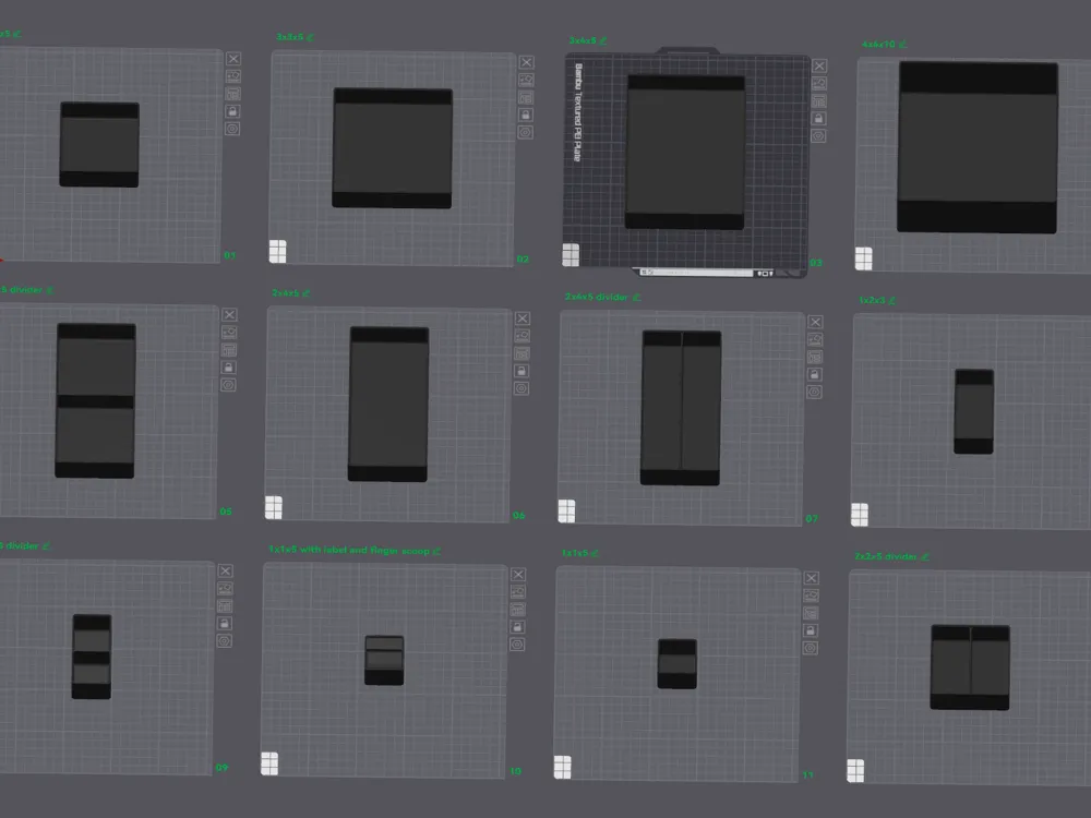 Gridfinity Bins by wupinstick MakerWorld: Download Free 3D Models