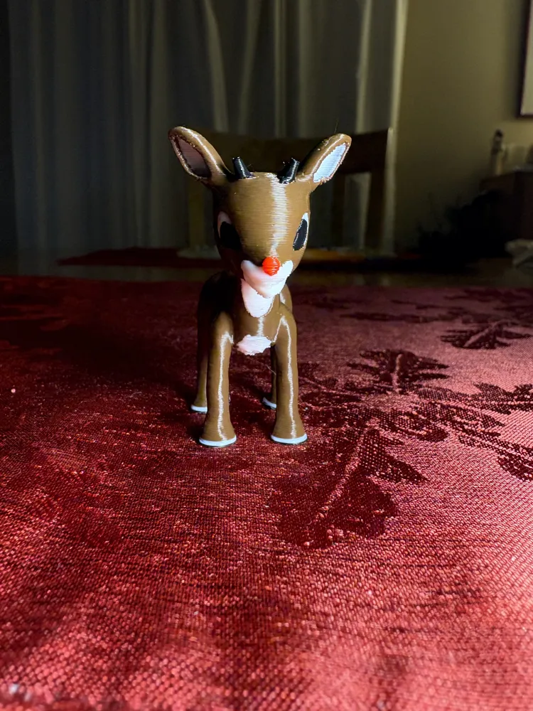 Rudolph The Red Nose Reindeer 3d model - Free 3D Print Model - MakerWorld