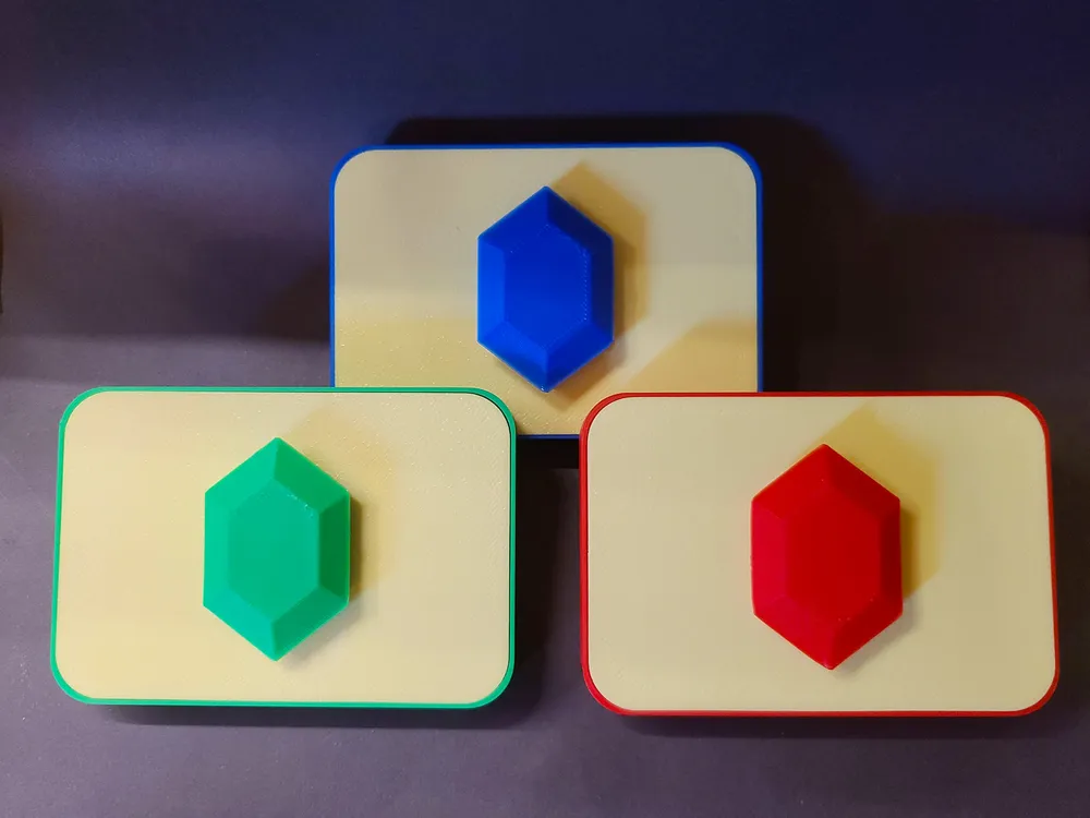 Zelda Rupee Mechanical Locking Gift Card/Item Box - Free 3D Print Model ...