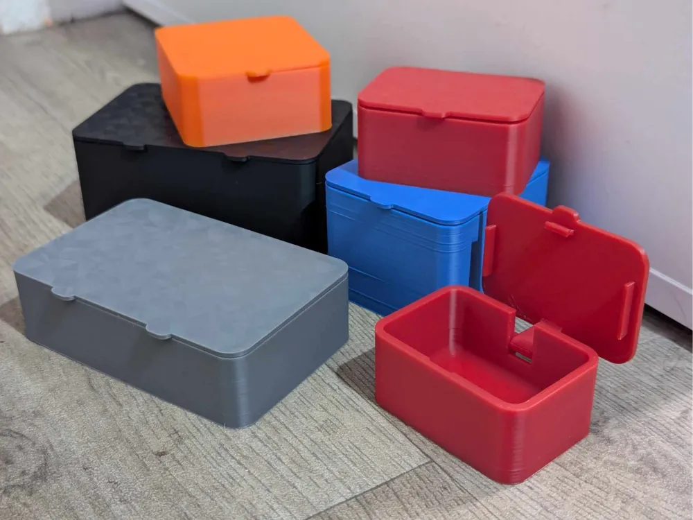 Kinda handy boxes - 5 sizes - print in place by Phoenix-Prints - MakerWorld