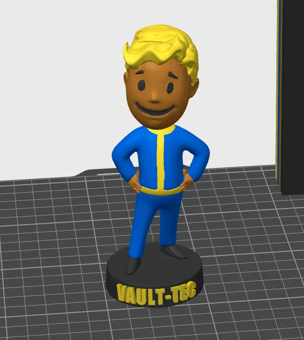 Vault Boy (Fallout) multicolor - Free 3D Print Model - MakerWorld