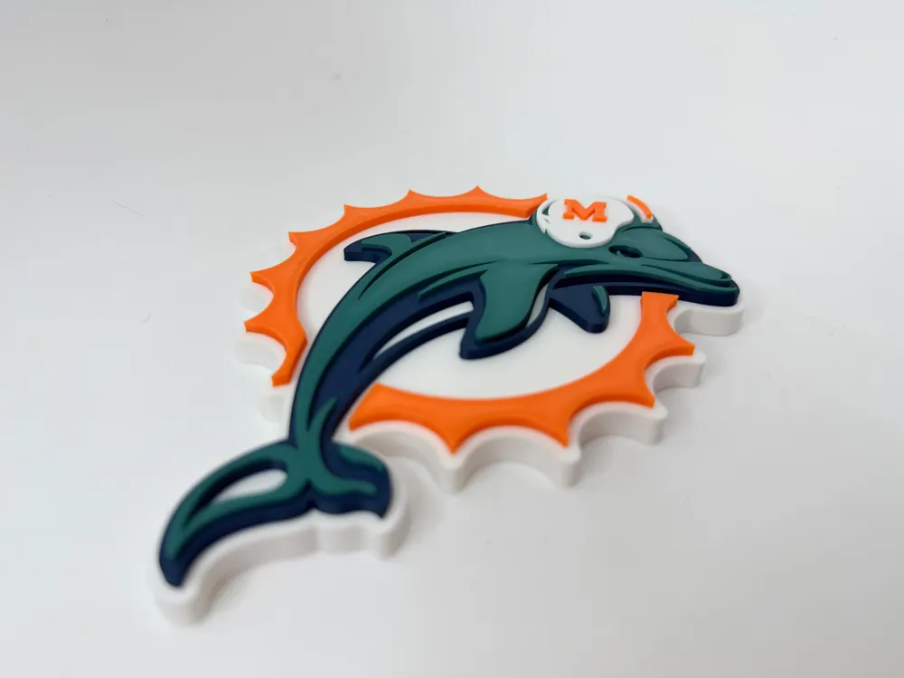 Miami Dolphins Logo 1997 - Free 3D Print Model - MakerWorld
