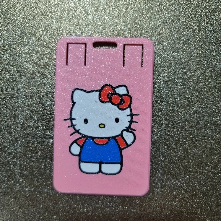 Hello Kitty ID /badge holder 4 different design - Free 3D Print Model ...