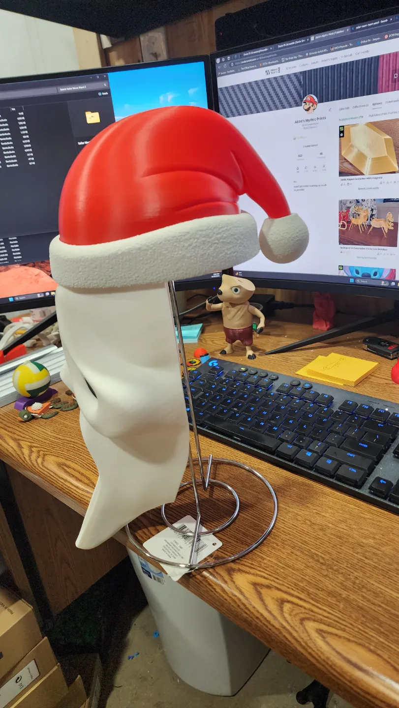 Kringle Killer Ghostface Santa Wearable Mask - Free 3D Print Model ...