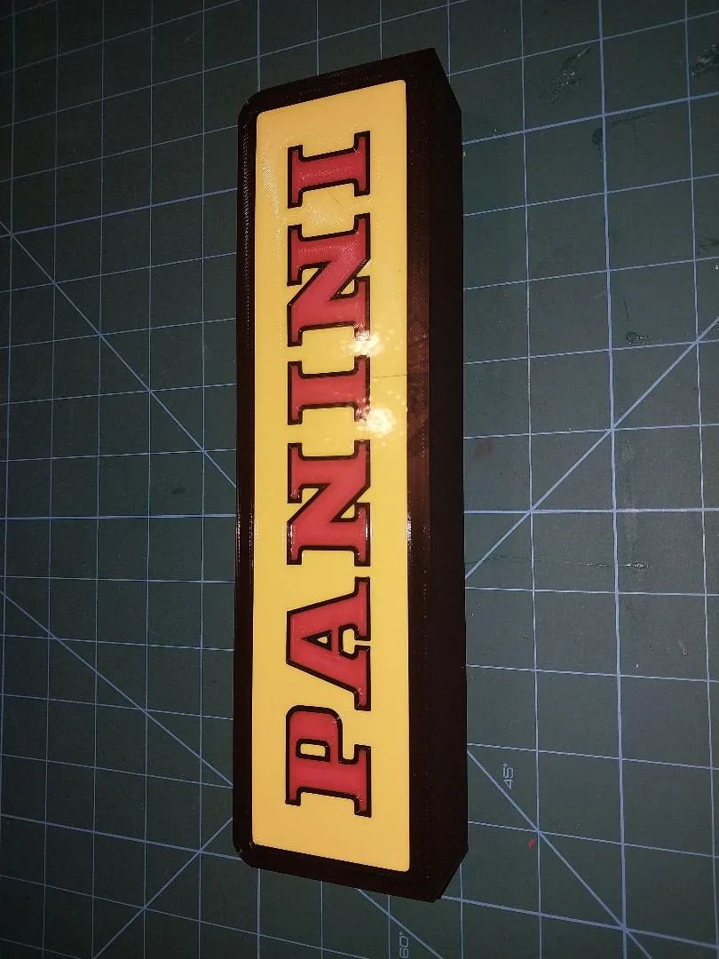 Panini logo LED Lightbox by jbalicki10 - MakerWorld